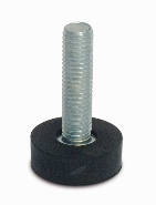 Rubber Fixed Foot 30/50 Dia Galv Steel Screw | Hi-Q Components